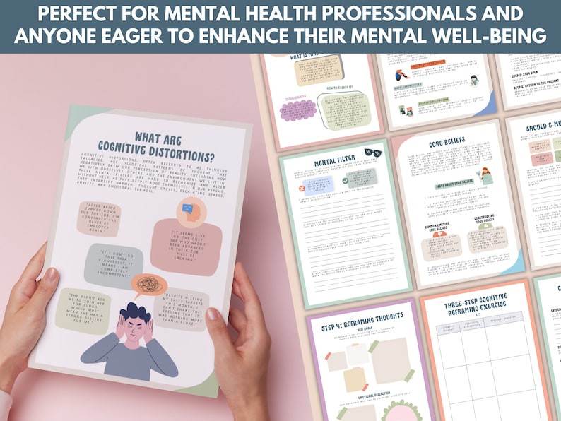 Cognitive Distortion Worksheets, Thinking Errors, Unhelpful Thinking P ... Cognitive Distortion Worksheets, Thinking Errors, Unhelpful Thinking P ...