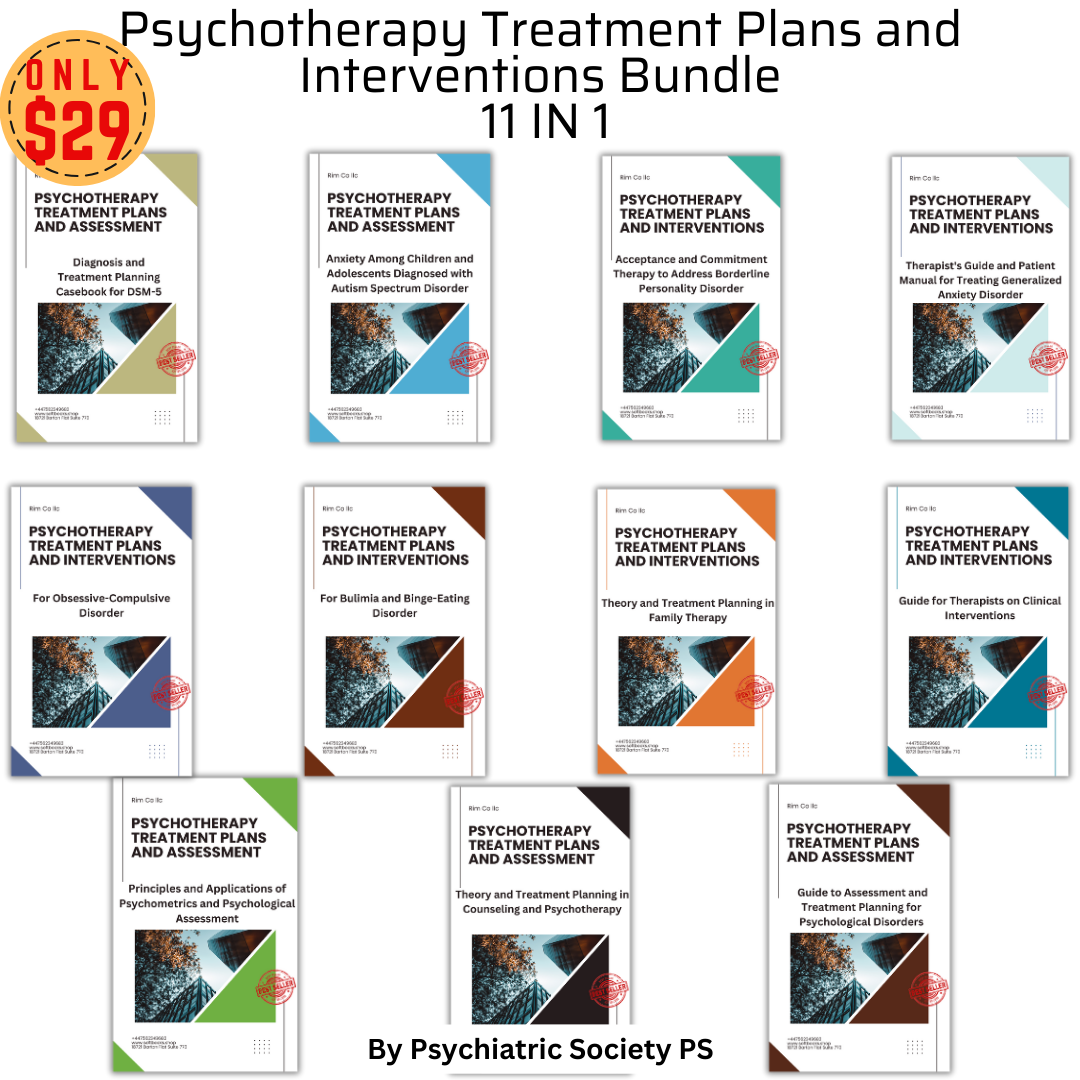 Psychotherapy Treatment Plans and Interventions - Bundle 11 IN 1 ...